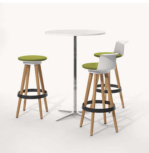 Contemporary high bar table - PARCS CLUB - Bene GmbH - MDF / metal / glass