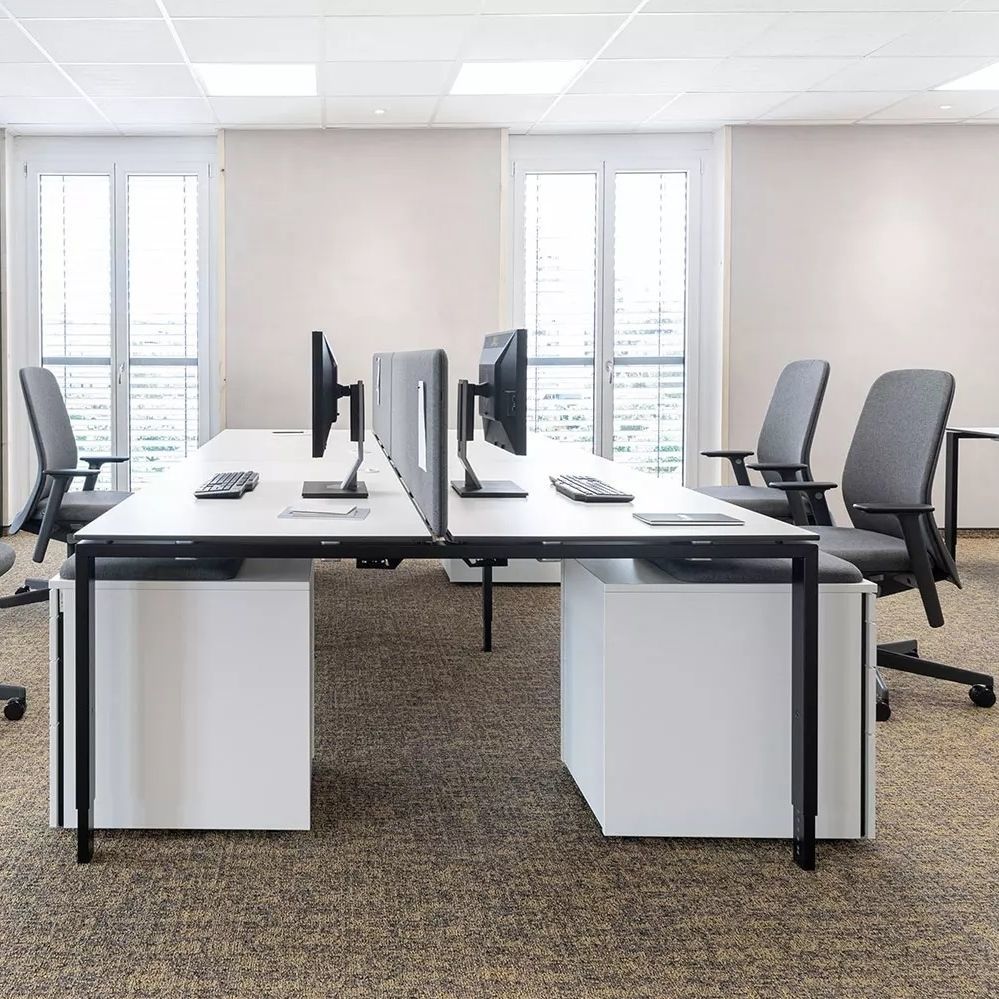 Workstation desk - BASIC - Bene GmbH - free-standing / 2 person ...