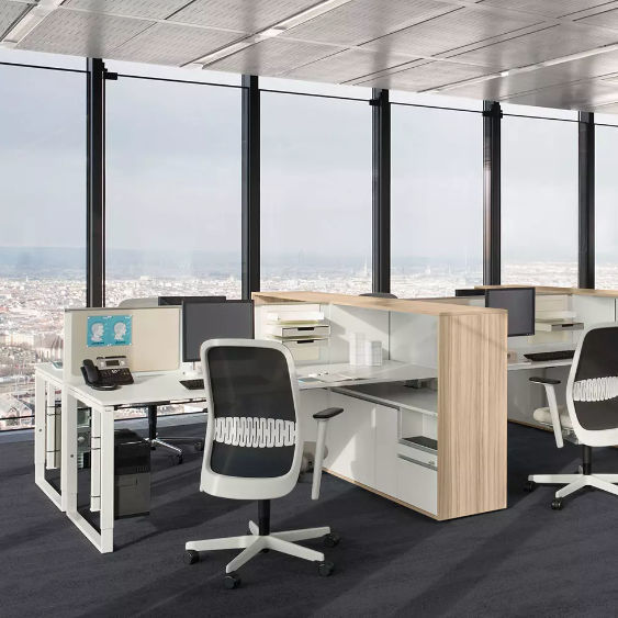 Workstation desk - SQUARE - Bene GmbH - free-standing / contemporary ...