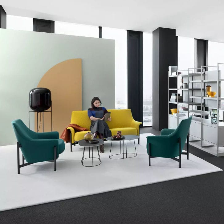 Contemporary sofa - PORTS - Bene GmbH - fabric / high-back / black