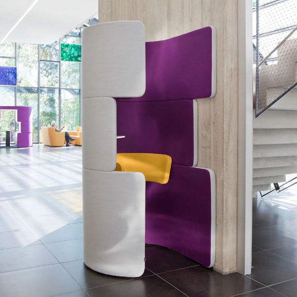 Open plan area phone booth - DOCKLANDS - Bene GmbH - plywood