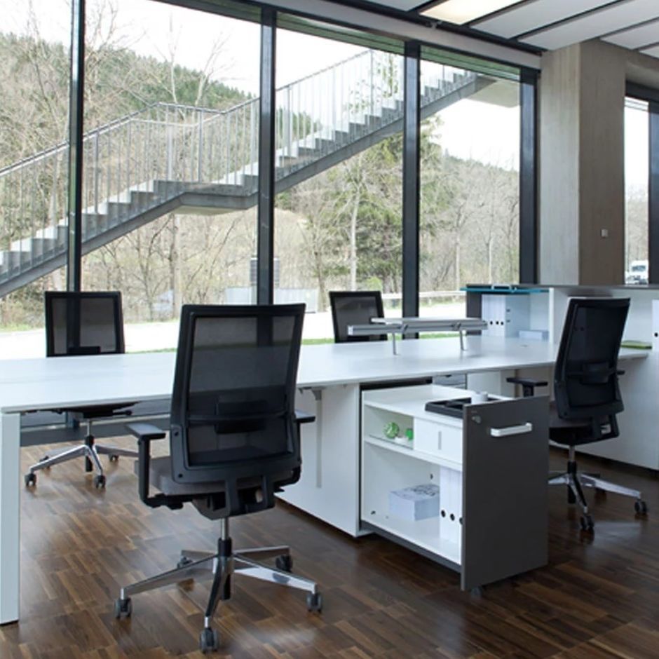 Beech office unit - CUBE_S - Bene GmbH - maple / bamboo / 1-drawer