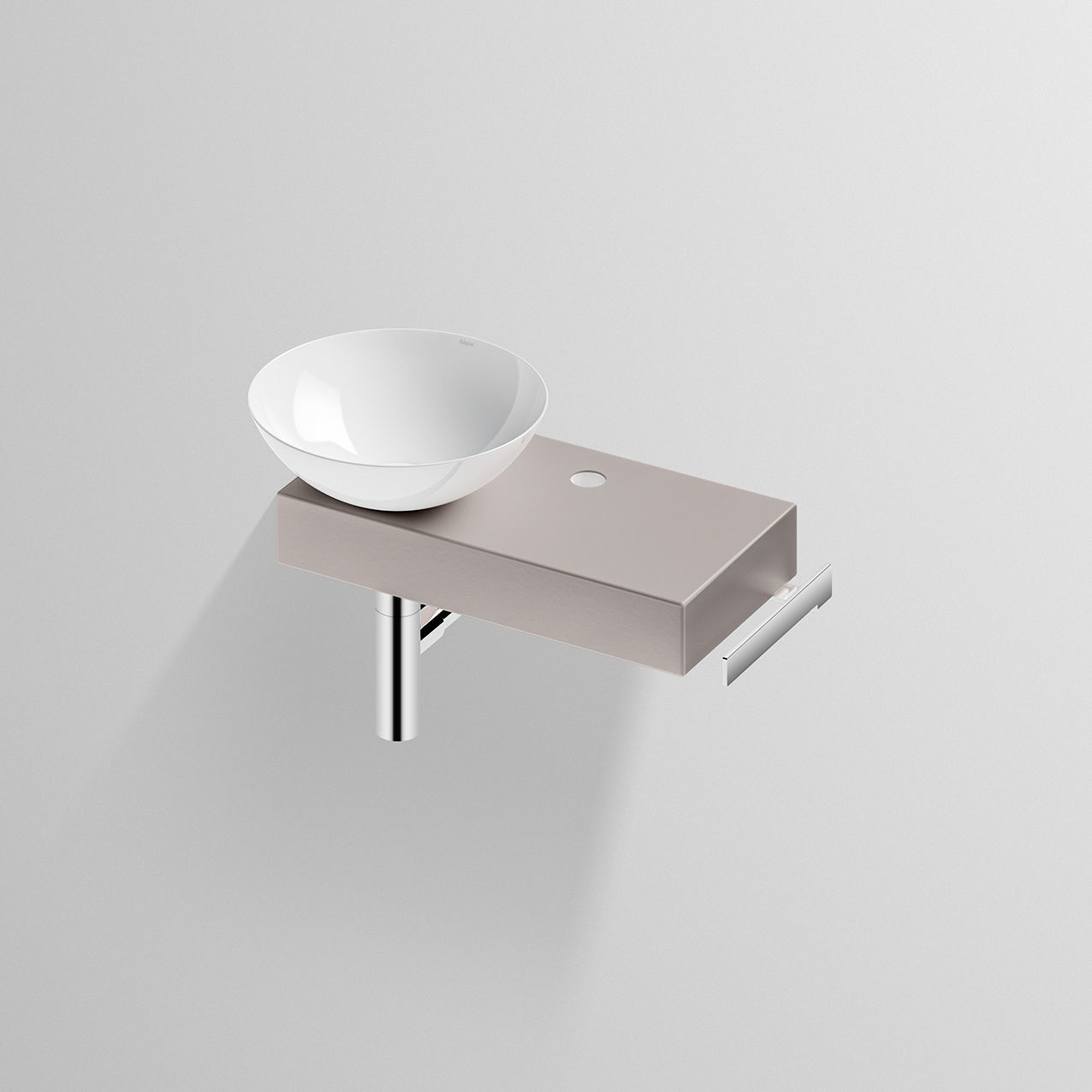 Vitrified steel vanity top - WP.PN SERIES - Alape - with towel rack