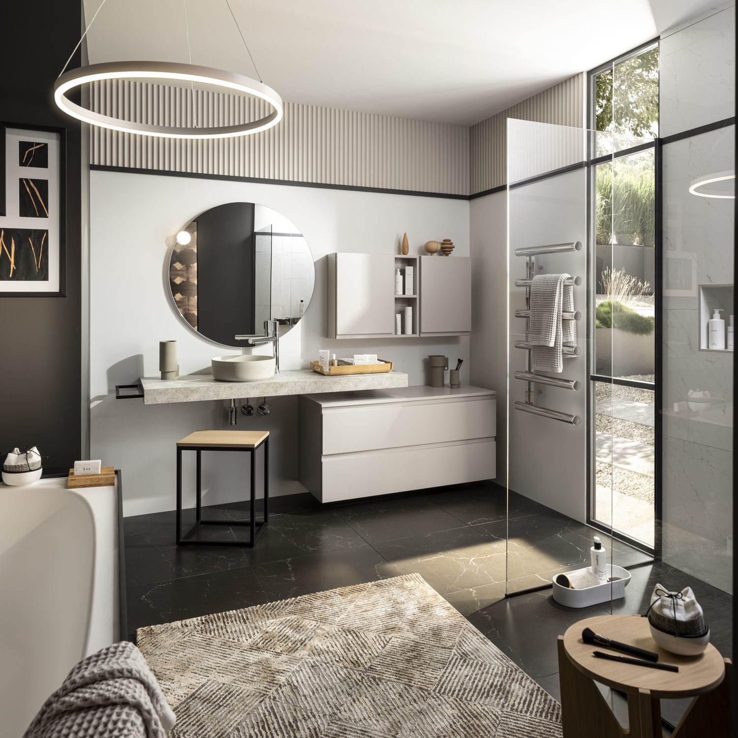 Contemporary bathroom - Pure - Delpha - wooden / clay / custom