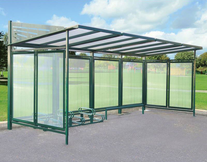 Polycarbonate canopy cycle shelter - Conviviale® - PROCITY - steel ...