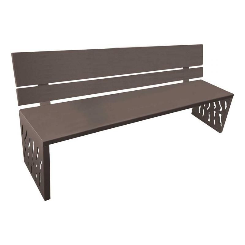 Contemporary public bench - Venice - PROCITY - galvanised steel / sheet ...