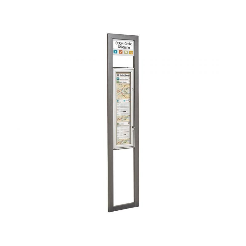 Galvanized steel bus stop - SQUARE - PROCITY - anodized aluminum ...