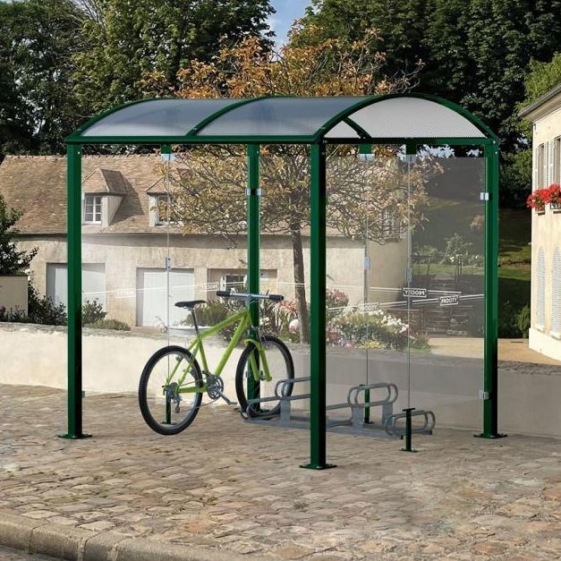 Polycarbonate canopy cycle shelter - M - PROCITY - steel / for public ...