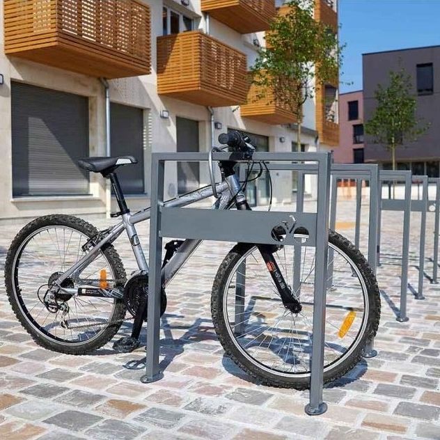 Floor-mounted bike stand - Milan - PROCITY - galvanised steel / steel ...