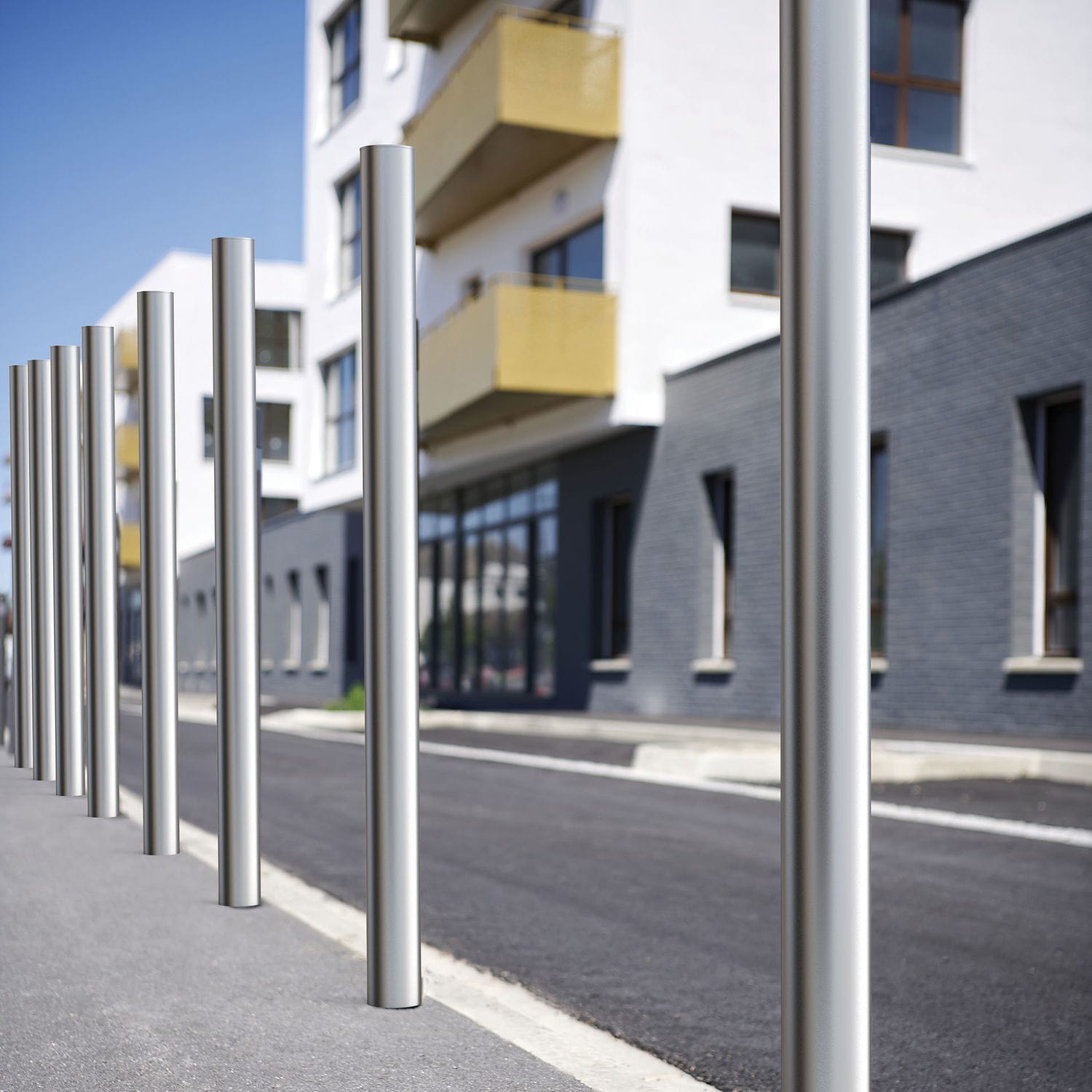 Security post - 206761 - PROCITY - brushed stainless steel / removable ...