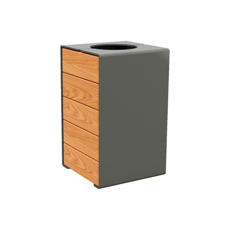 Public trash can - KUBE - PROCITY - galvanised steel / painted steel / zinc
