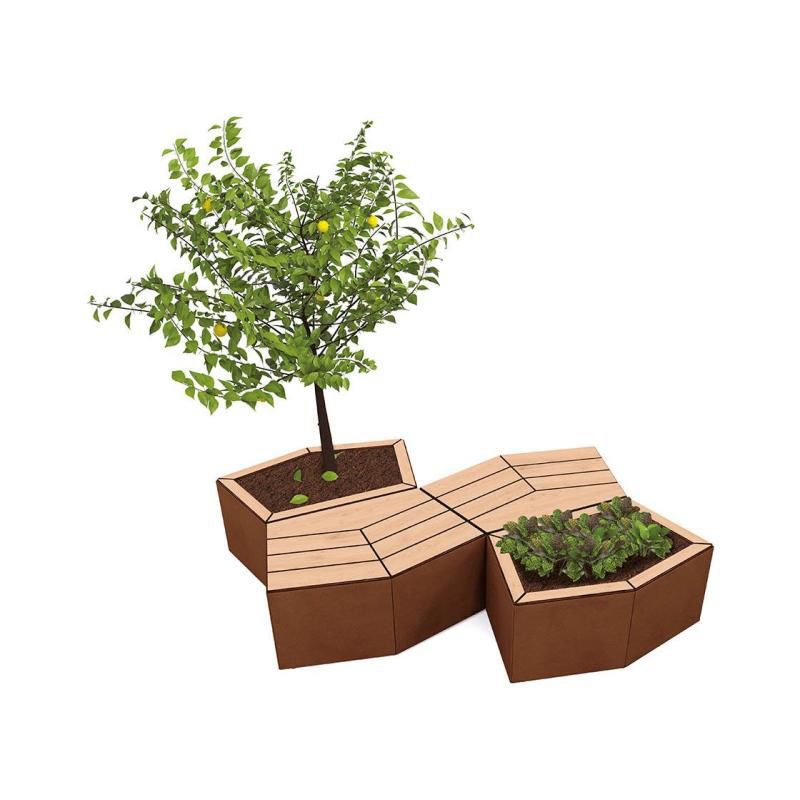 Galvanised steel planter - Cairo - PROCITY - painted steel / modular ...