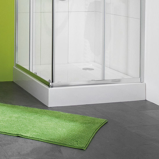Square shower base - XERANO - Hüppe - above floor / stone