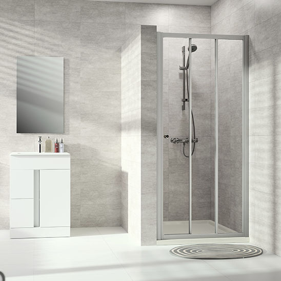 Sliding shower screen - ALPHA 2 - Hüppe - for alcoves