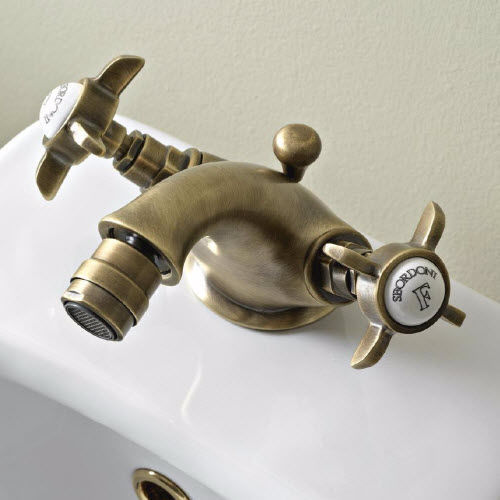 Double-handle bidet mixer tap - SB76BT - Sbordoni - countertop / metal ...
