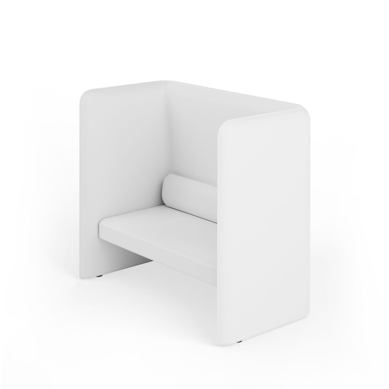 Contemporary sofa - KUMO D - IBEBI - white / fabric / home office