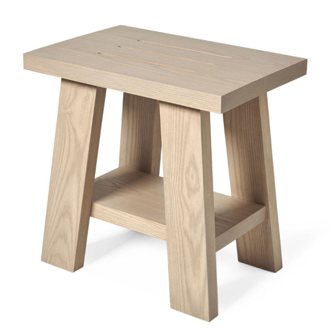 Contemporary stool - ANST01 - Waterworks - oak