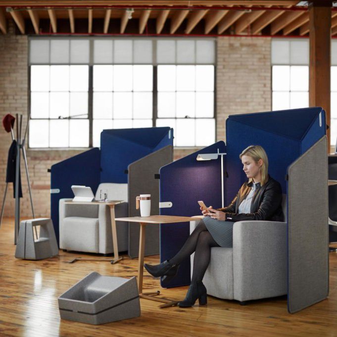 Contemporary screen - CLIPPER - Turnstone - fabric / commercial / portable