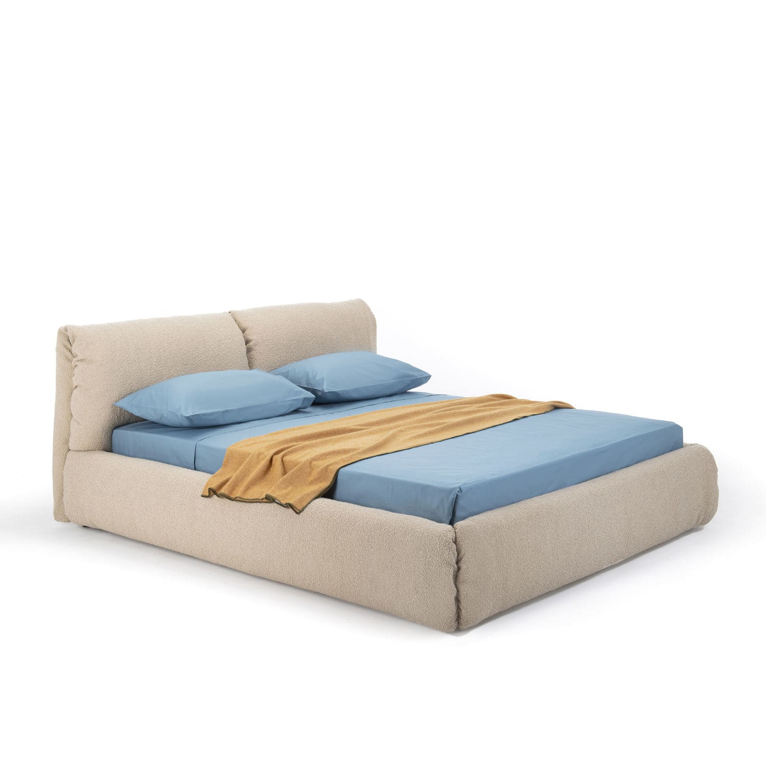 Double bed - 1750 Za:Za - Zanotta - contemporary / with headboard ...