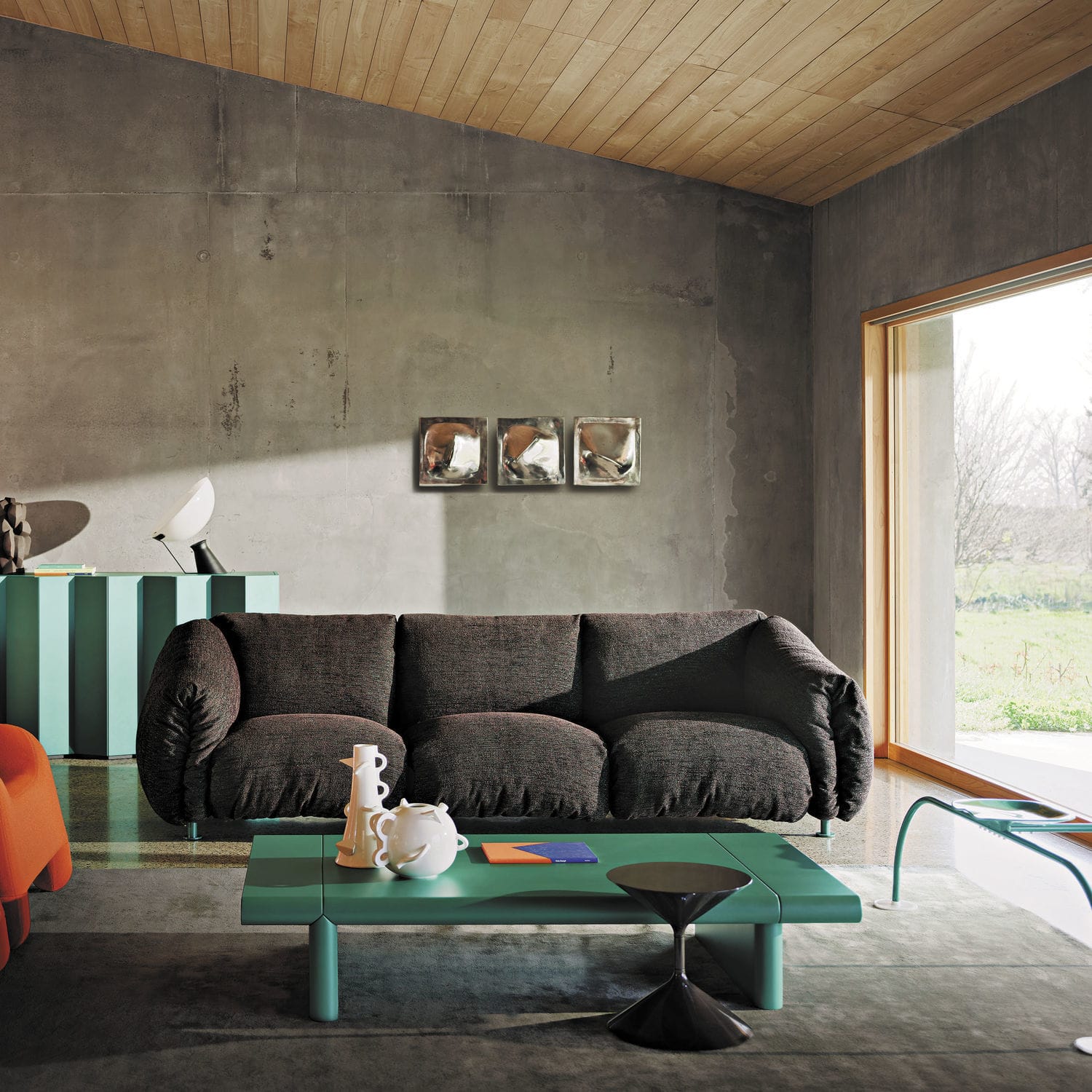 Contemporary coffee table - ZAVOLO 790 - Zanotta - lacquered MDF ...