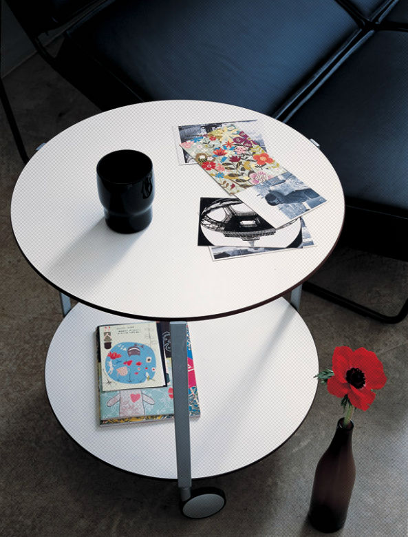 Contemporary side table - GIRO - Zanotta - laminate / plastic / painted ...