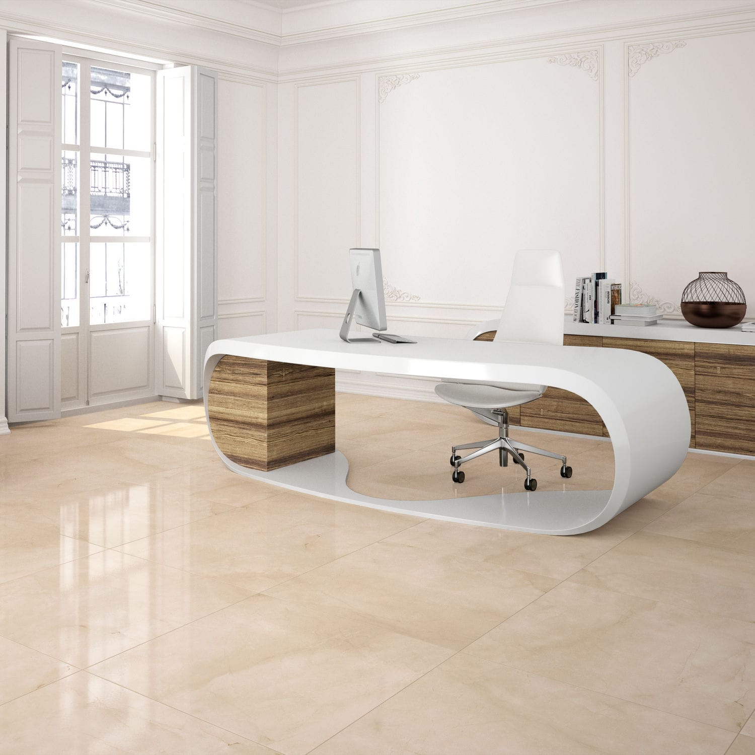 Porcelain stoneware tile - BELIZE - BALDOCER - polished / matte / indoor