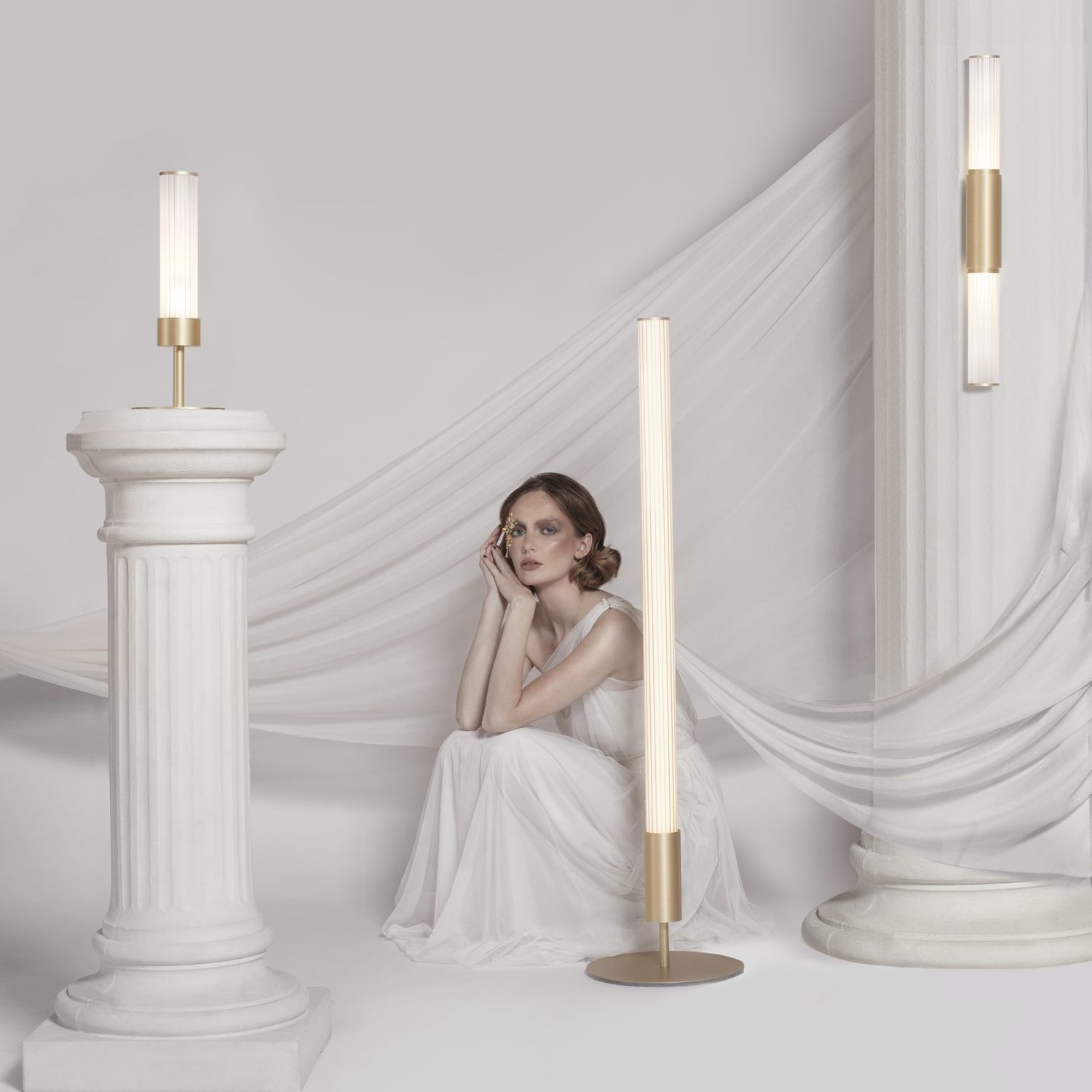 Floor-standing lamp - PILLAR - JSPR - anodized aluminum / tempered ...
