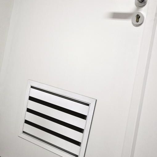 Acoustic transfer grill - 468AK/2 - RENSON - door / aluminium