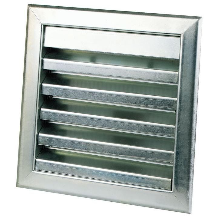 Galvanised steel ventilation grill - 511 - RENSON - square / exterior ...