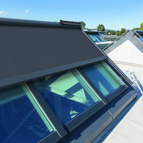 Roller blinds - TOPFIX® SOLAR - RENSON - for roof windows / for glass ...