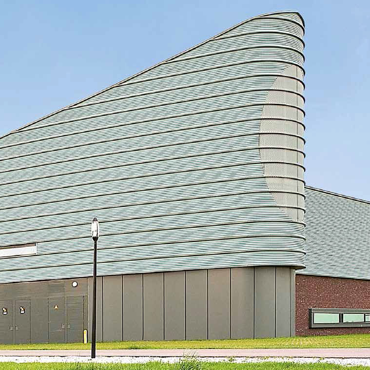 Strip cladding - LINIUS® L.033.08 - RENSON - aluminum / gypsum plaster ...