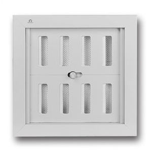 Aluminum ventilation grill - 441 - RENSON - square / exterior / commercial