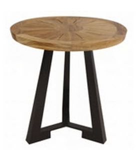 Contemporary side table - RALPH - SUTHERLAND - teak / round / home
