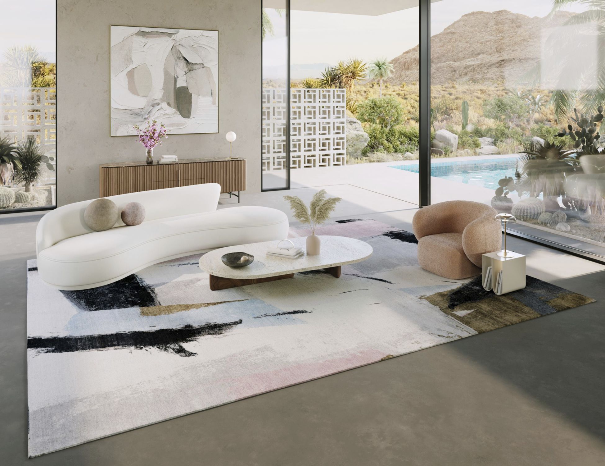 Contemporary rug - ALETTA - STARK CARPET - patterned / wool / silk