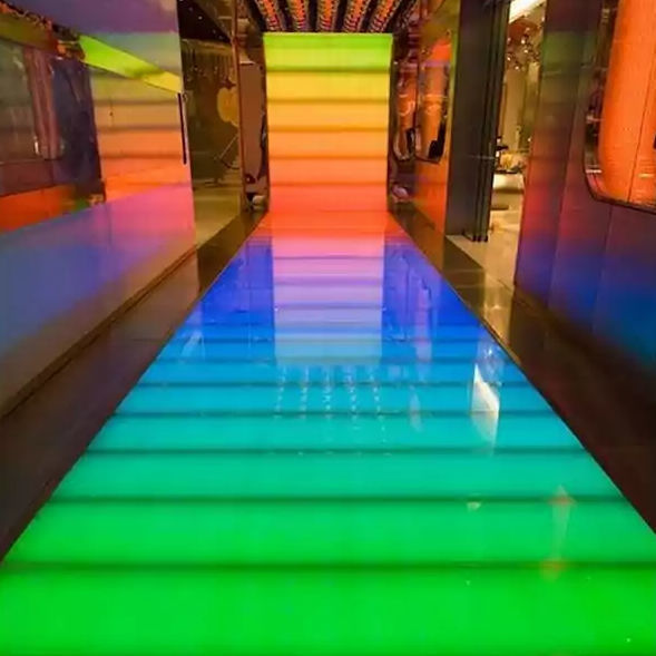 Wall-mounted LED panel - Polimer Tecnic - floor / RGB / backlit