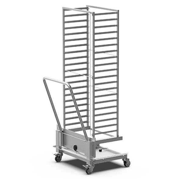Commercial kitchen service trolley - XCV1001 - UNOX - steel