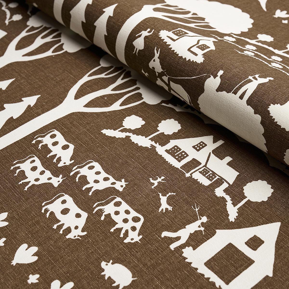 Upholstery fabric - FARM SCENE - F. SCHUMACHER & CO. - for curtain ...