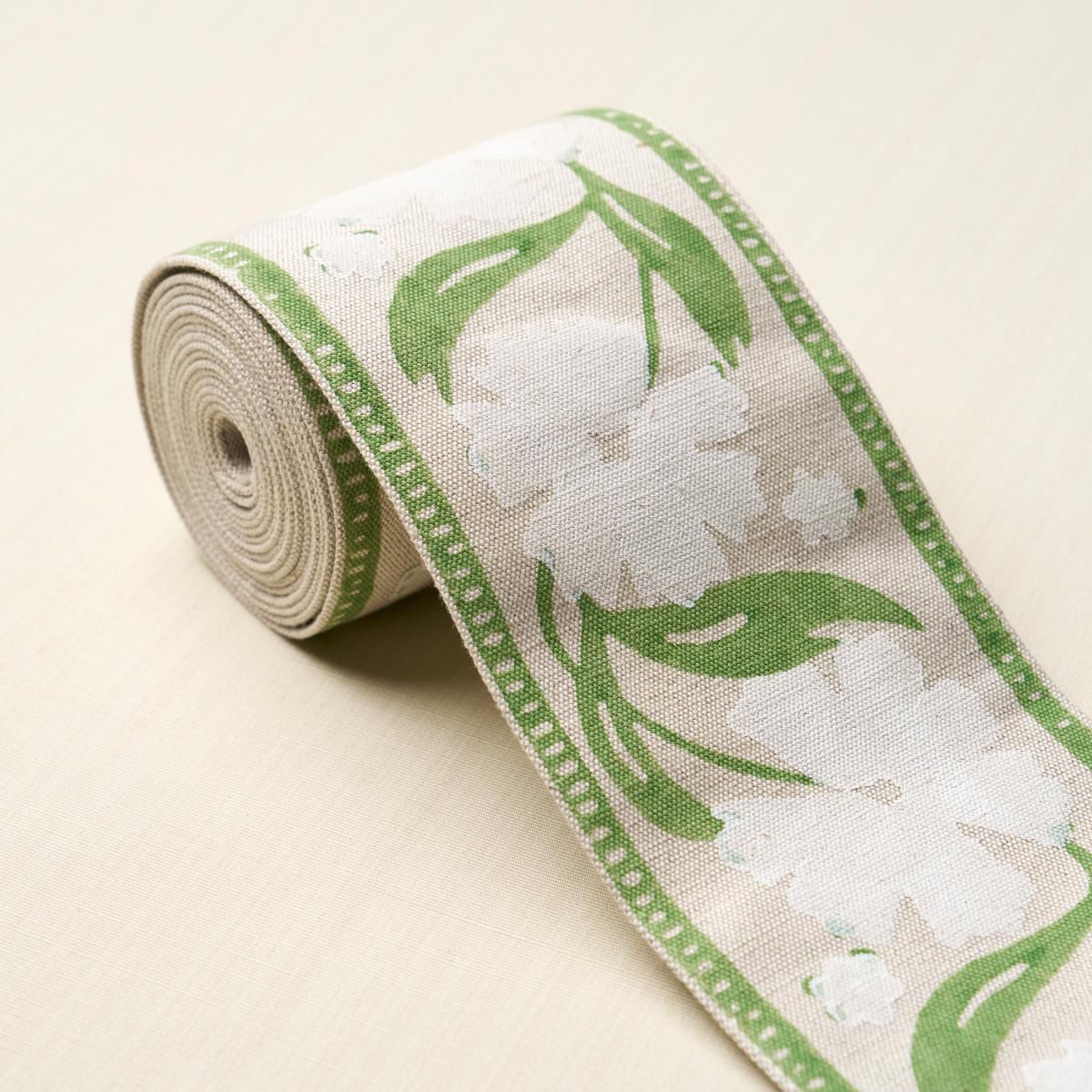 Cotton edge - ADRA HAND BLOCKED TAPE - F. SCHUMACHER & CO. - linen / linear