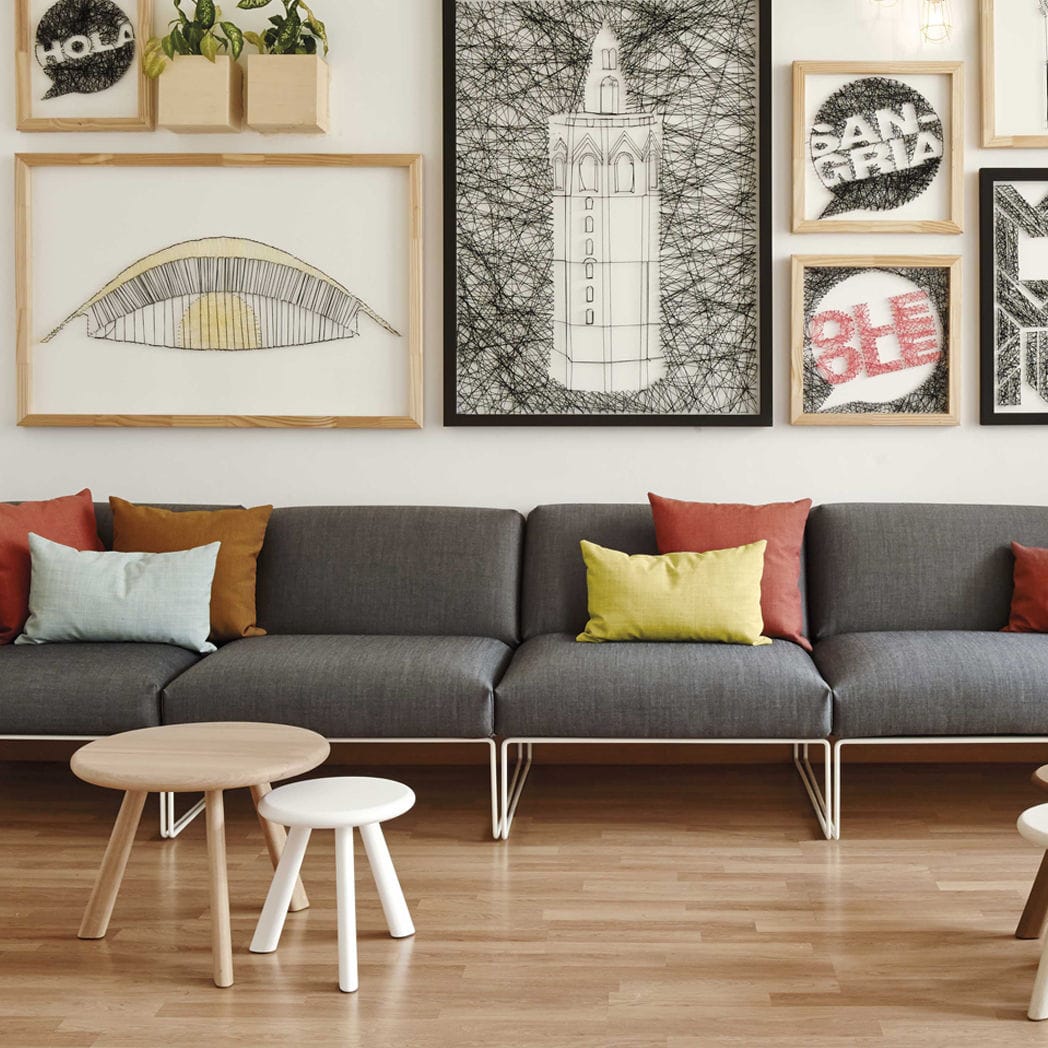 Contemporary side table - OLIVA - Andreu World - oak / round / for ...