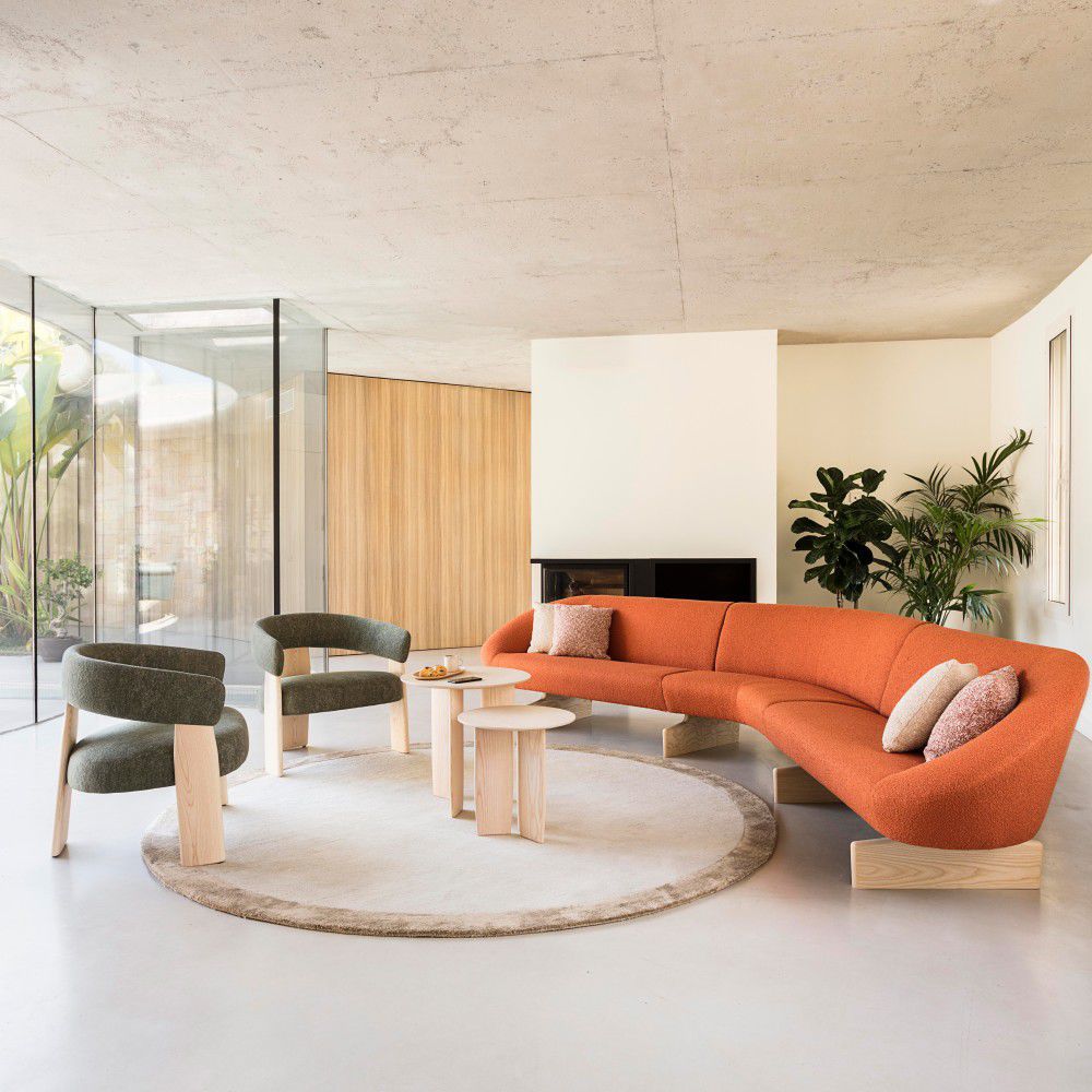 Modular sofa - GIRO SOFT - Andreu World - corner / contemporary / ash