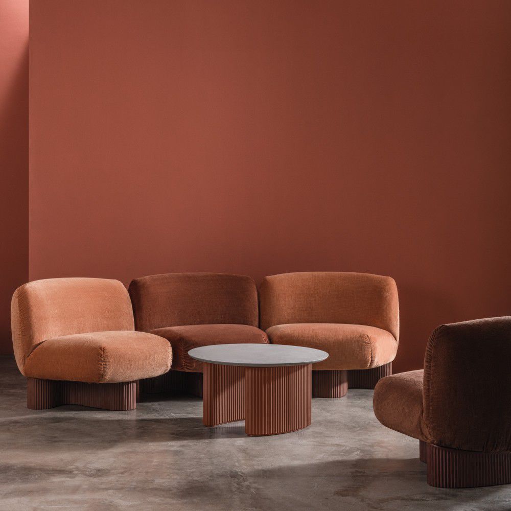 Contemporary coffee table - BOLETE - Andreu World - oak / oak base ...