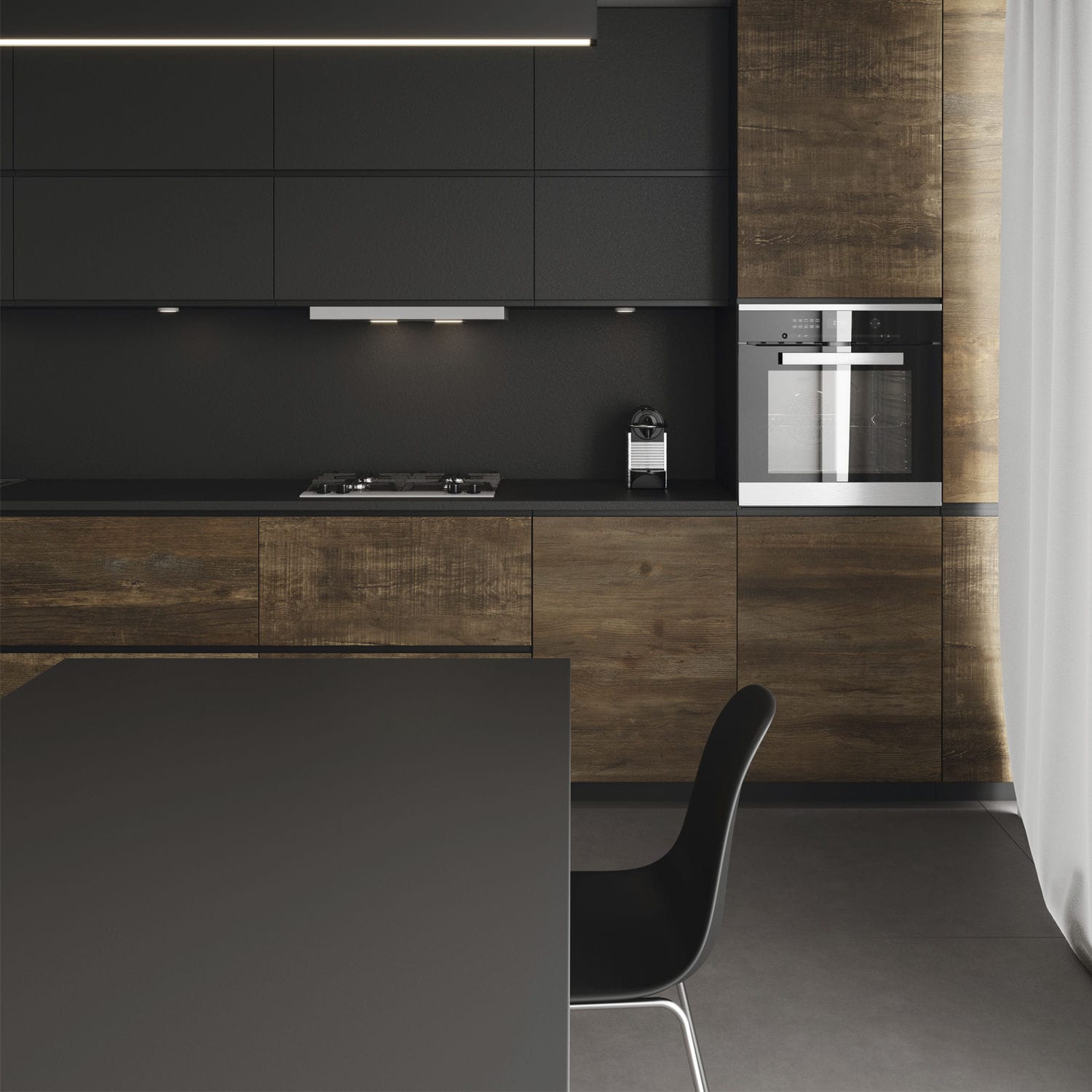 Porcelain stoneware countertop - SILK ITOP NEGRO NATURAL - INALCO - kitchen / bathroom / outdoor