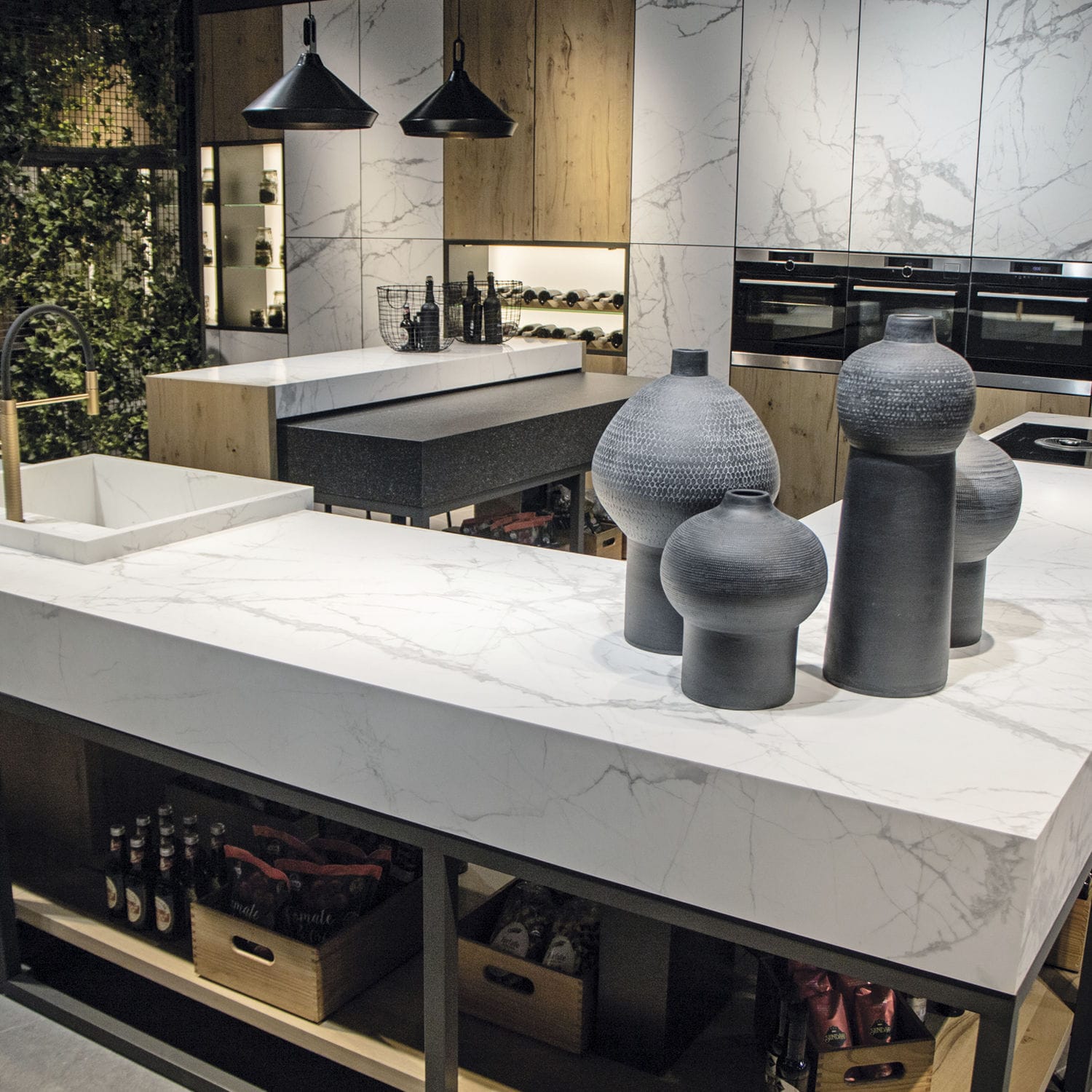 Porcelain stoneware countertop - SYROS ITOP SUPER BLANCO-GRIS MATT ...