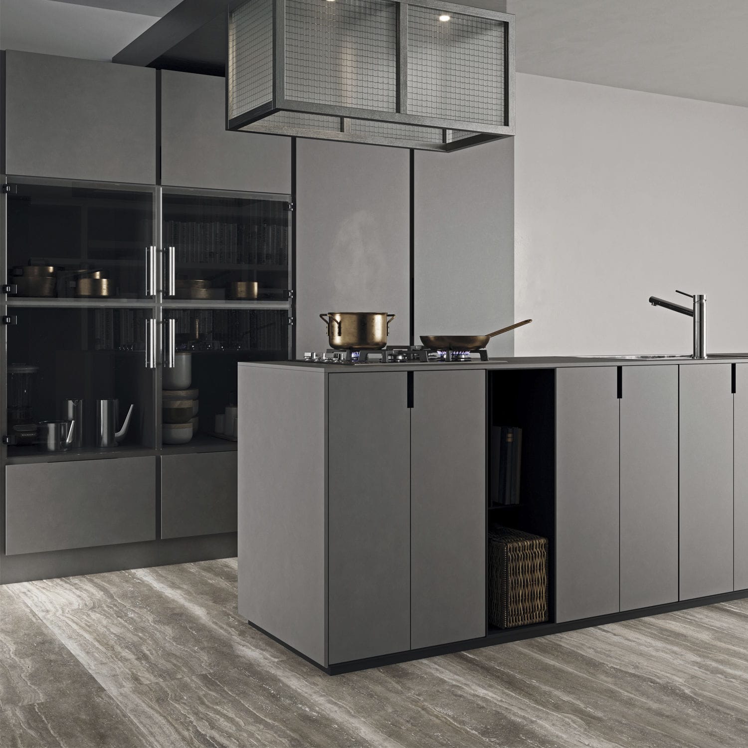 Porcelain stoneware countertop - SILK ITOP GRIS NATURAL - INALCO ...