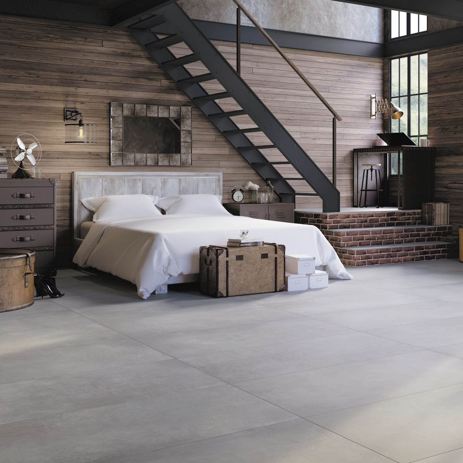 Porcelain stoneware tile - CONCRETO - Rocersa - matte / indoor / outdoor