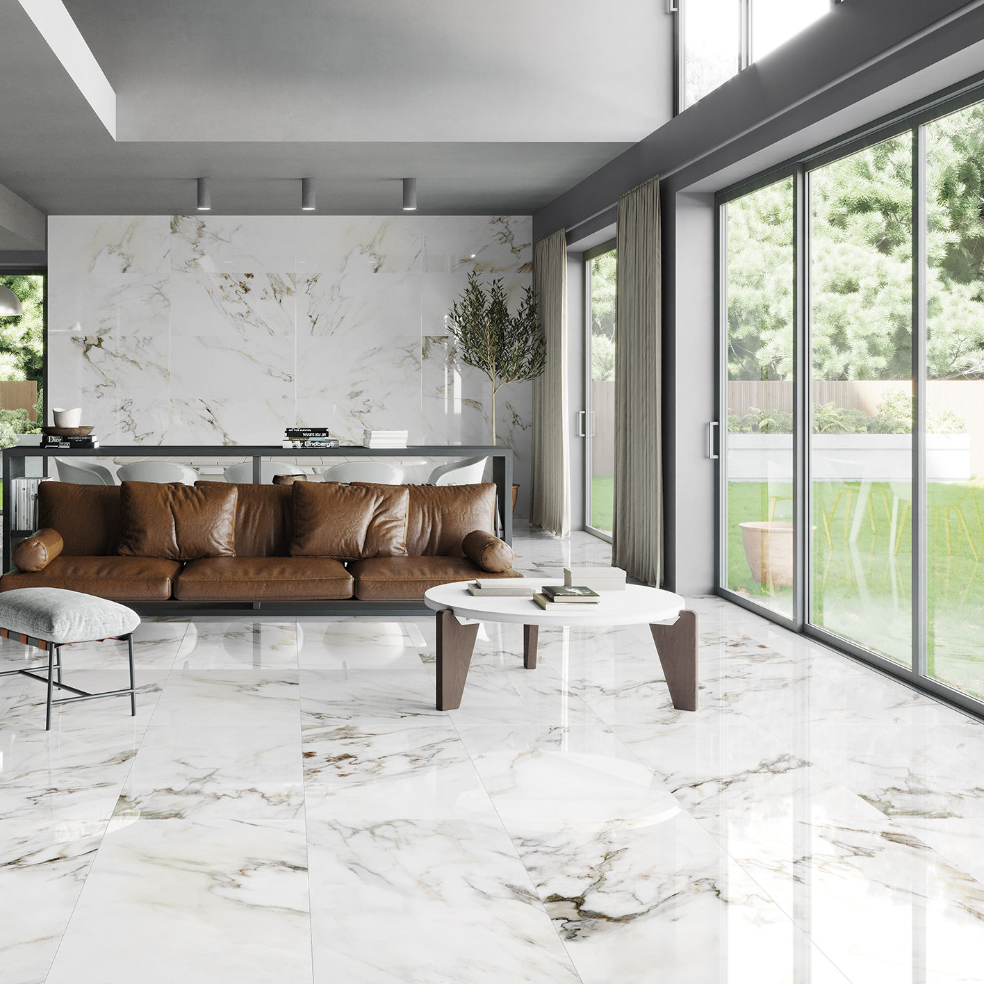 Porcelain stoneware tile - CAPRAIA - Rocersa - polished / indoor / outdoor