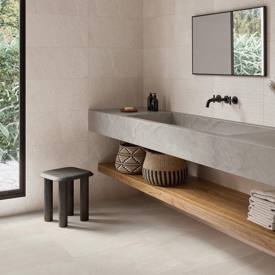Porcelain stoneware tile - ALPI - UNDEFASA - matte / indoor / bathroom