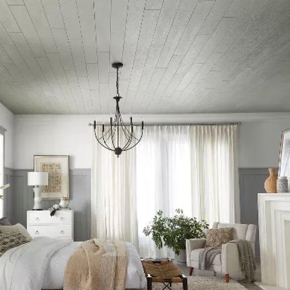 Mineral fiber suspended ceiling - COUNTRY CLASSIC PLANK LIGHT GRAY ...