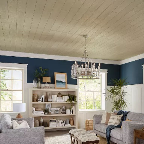 Mineral fiber suspended ceiling - COUNTRY CLASSIC PLANK MEDIUM BEIGE ...