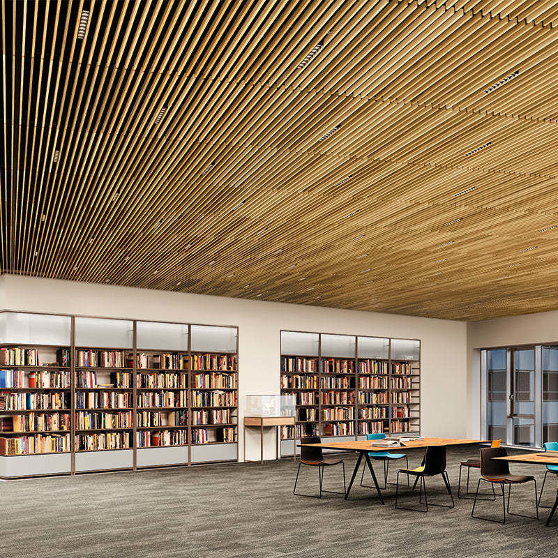 Poplar suspended ceiling - WORKS® GRILLE TEGULAR - Armstrong ceilings ...
